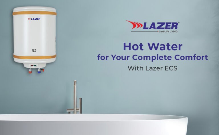 Lazer ECS Storage Water Geyser Vertical, Ivory