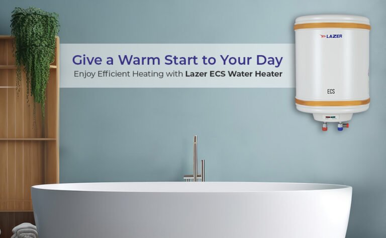 Lazer ECS Storage Water Geyser Vertical, Ivory