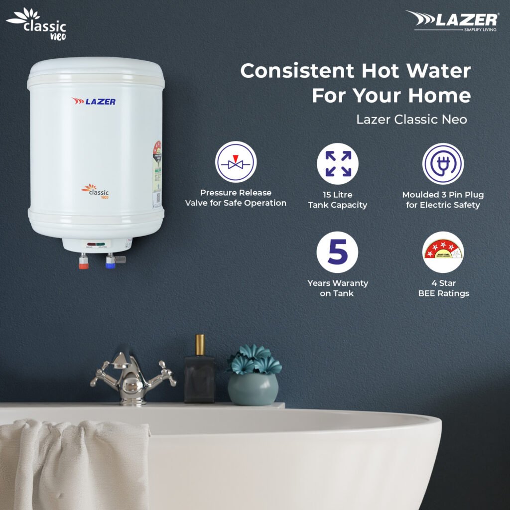 Lazer Classic Neo 304L Stainless Steel 4 Star Storage Water Heater ...