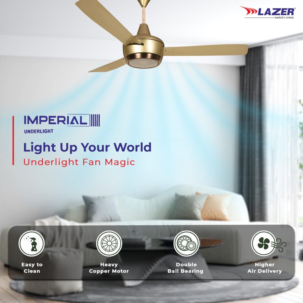 Lazer Imperial Premium Underlight 1320 mm Remote Controlled 3 Blade ...