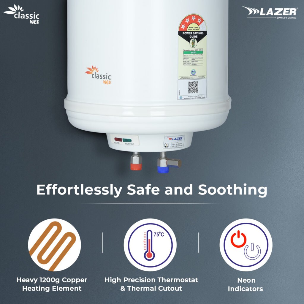 Lazer Classic Neo 304L Stainless Steel 4 Star Storage Water Heater ...