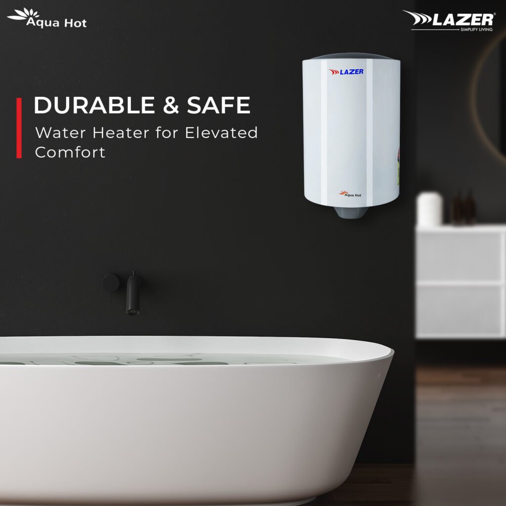 Lazer Aqua Hot Blue gem Glassline Storage Water Geyser Advance PUF ...