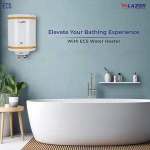 Lazer ECS Storage Water Geyser Vertical, Ivory
