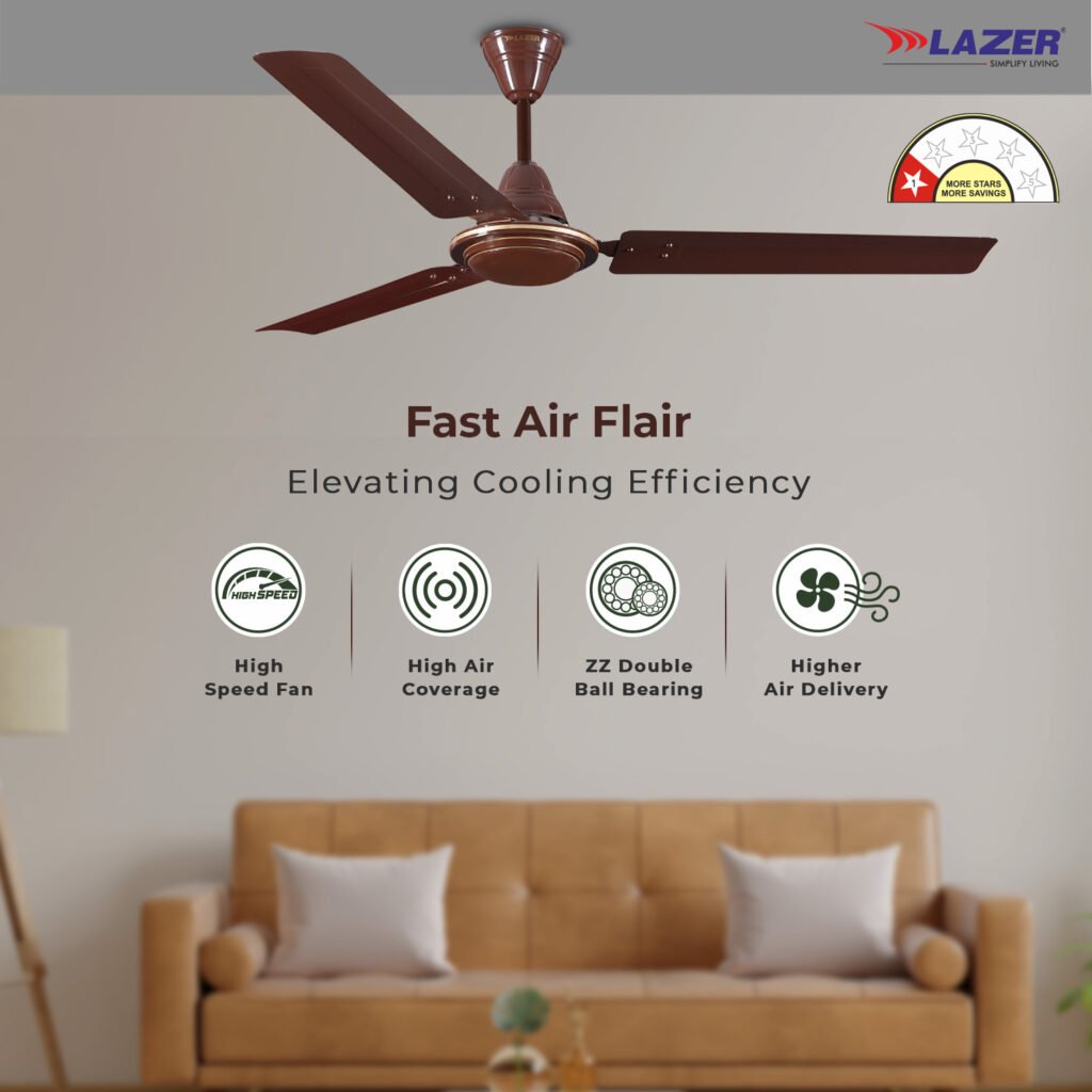 Lazer ECS High speed Energy saver 1 Star 1200 mm Energy Saving 3 Blade ...