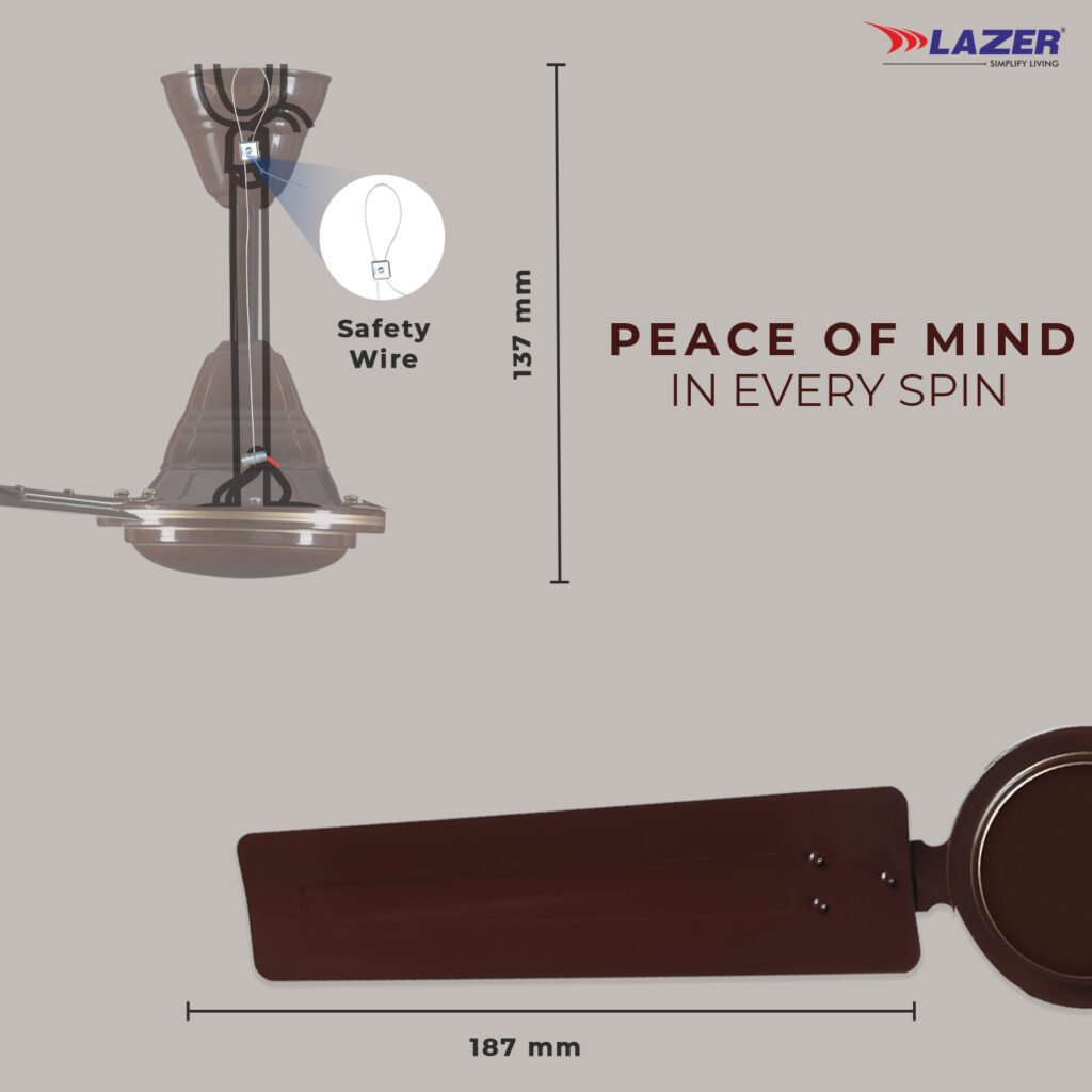 Lazer ECS High speed Energy saver 1 Star 1200 mm Energy Saving 3 Blade ...